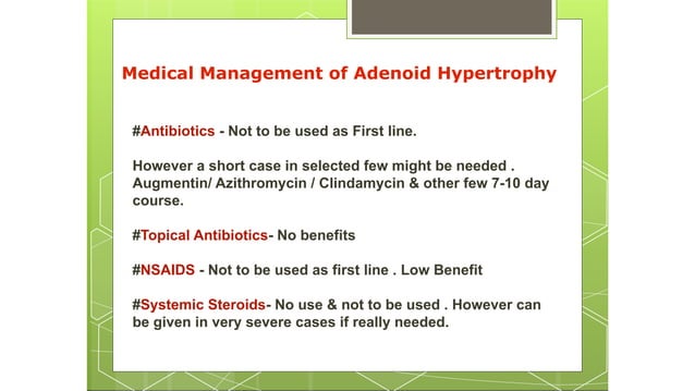 Adenoid_Hypertrophy_-1.pptx for medical student | PPTX | Ear, Nose and ...