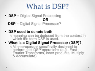Digital Signal Processing | PPTX | Digital Audio | Computer Software ...