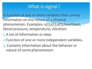 Signals and System | PPTX | Physics | Science