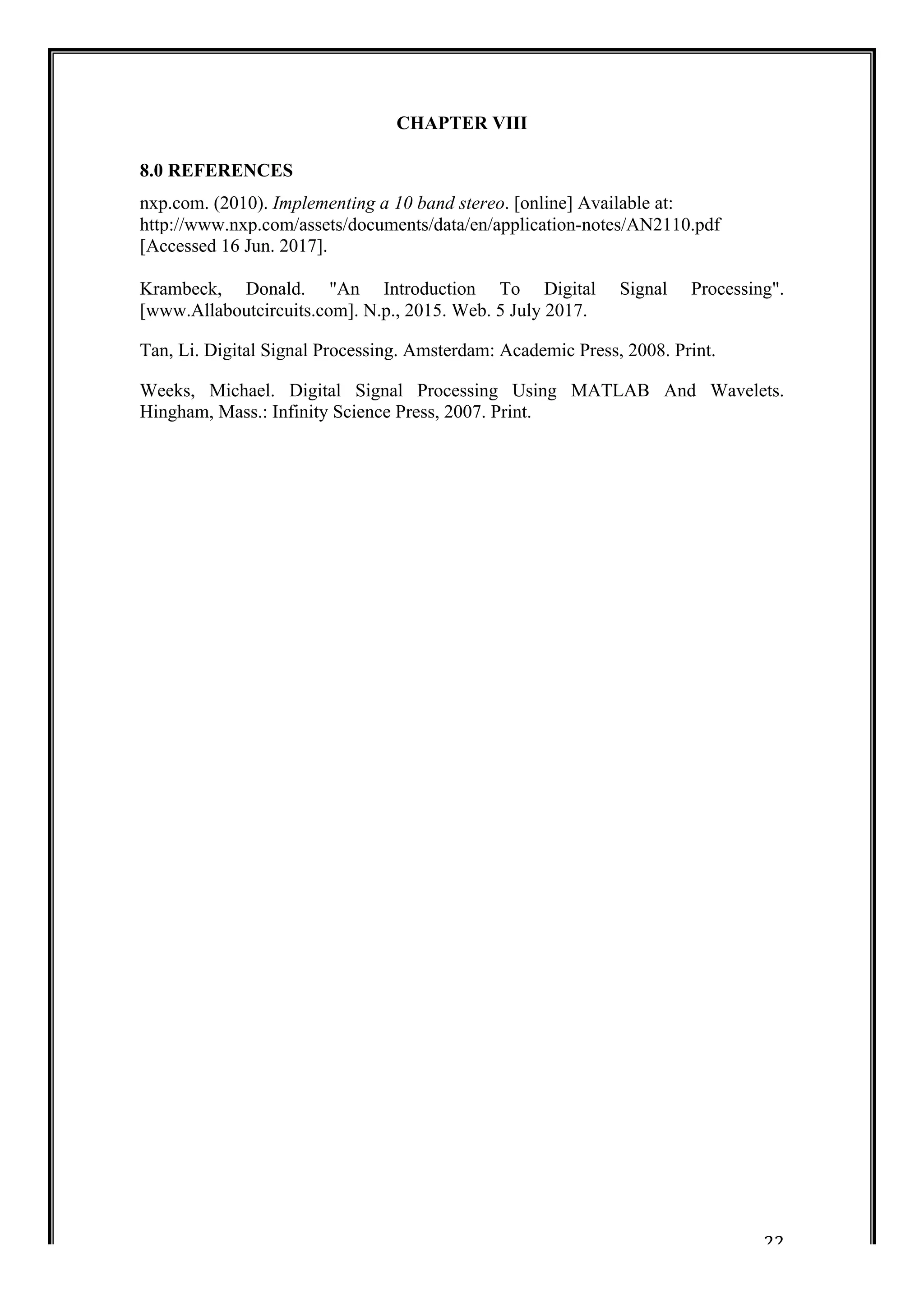 Graphical Equalizer Using Matlab Pdf Digital Audio Computer Software And Applications