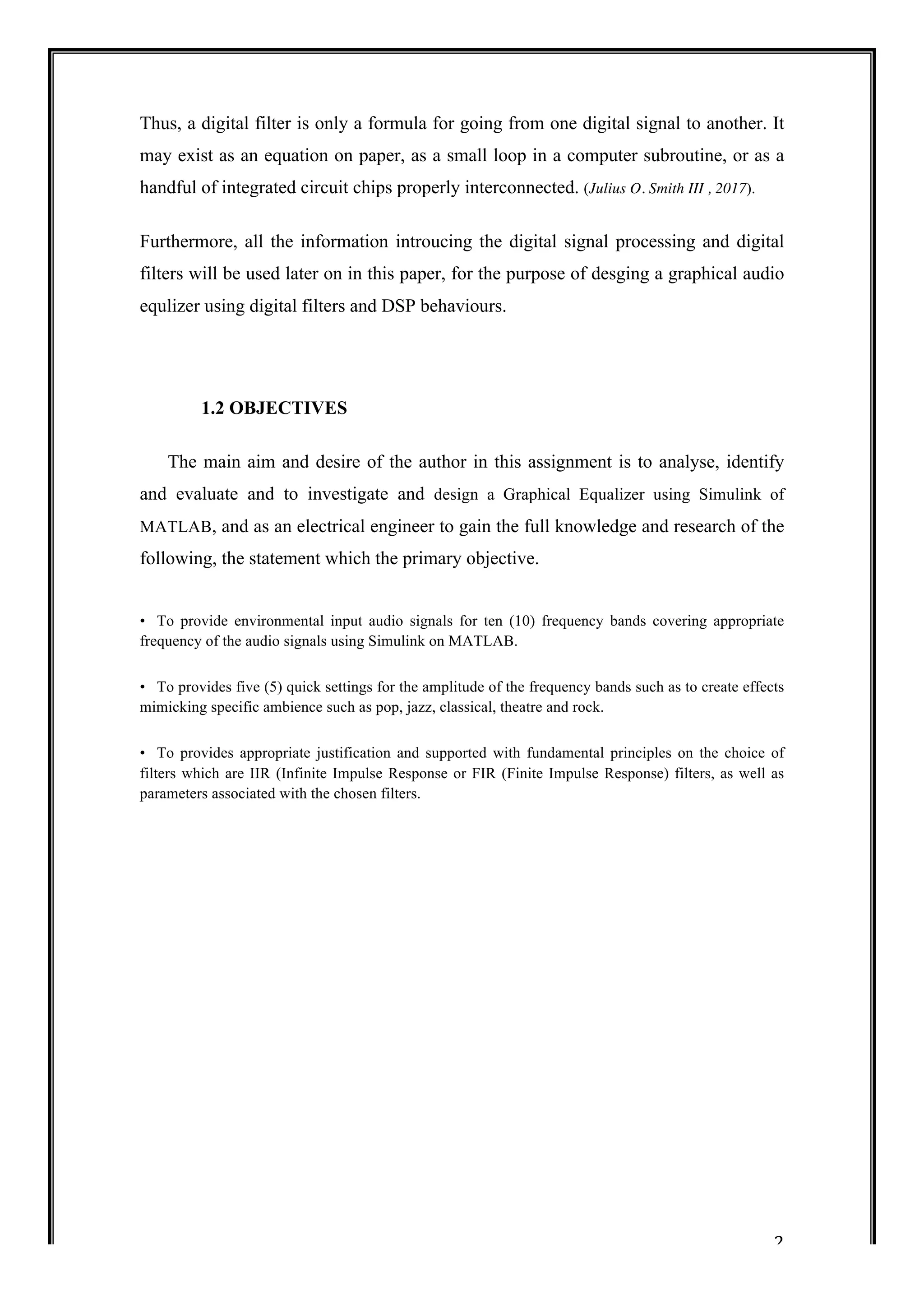 Graphical Equalizer Using Matlab Pdf Digital Audio Computer Software And Applications
