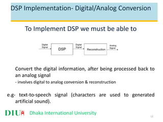 Introduction to Digital Signal Processing (DSP) | PPTX