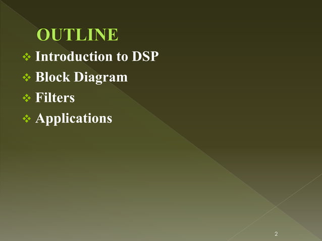 Introduction to DSP | PPT