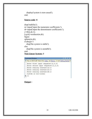 Digital Signal Processing Lab Manual ECE students | PDF