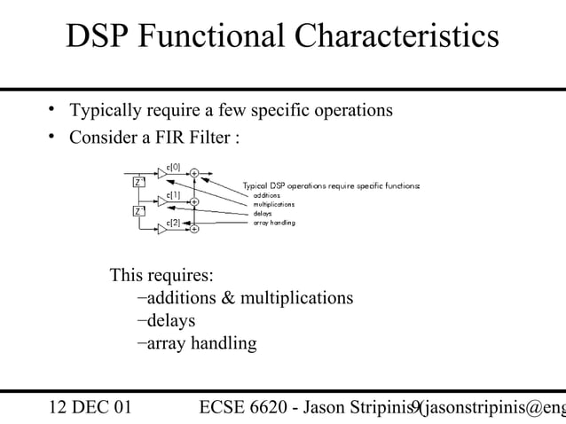 DSP architecture | PPT | Operating Systems | Computer Software and Applications