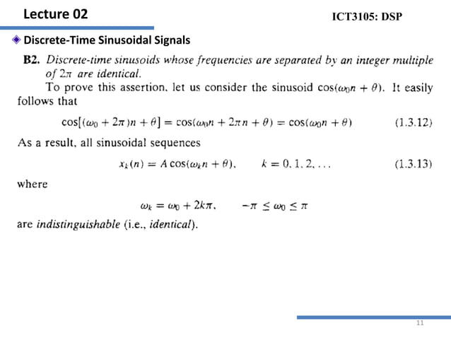 Dsp ict3105- lec02 | PPT