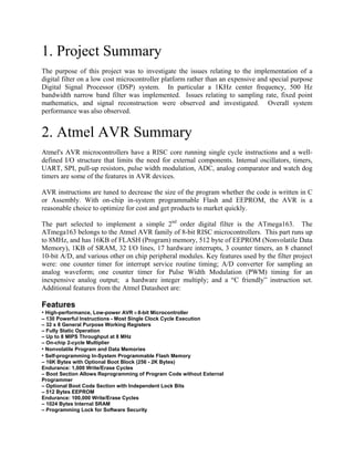 Dsp on an-avr | PDF