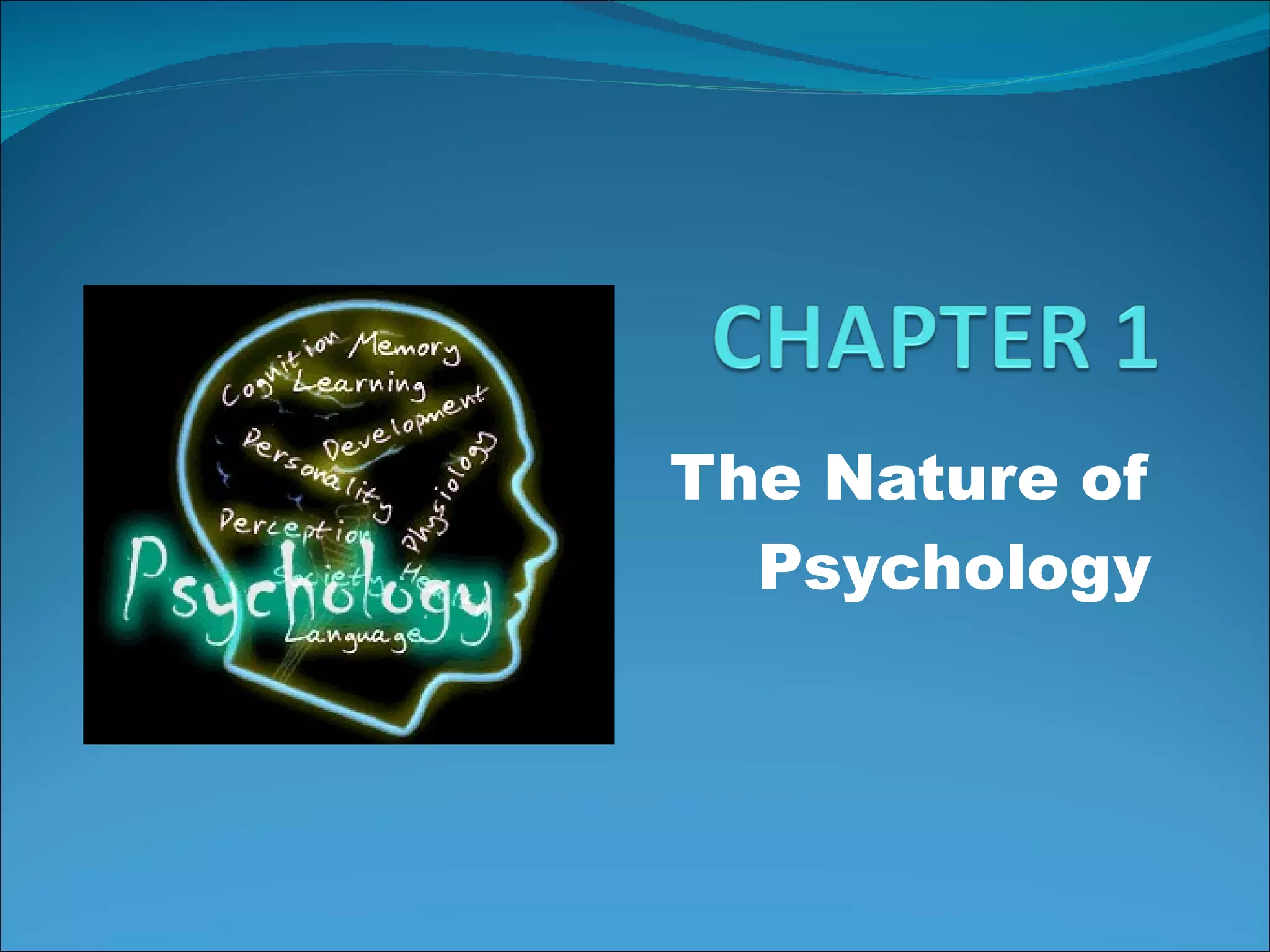 D:\Sp Powerpoint\Chapter 1 Nature Of Psychology | PPT