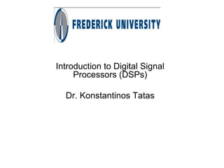 digital signal processing Power point presentation | PPT