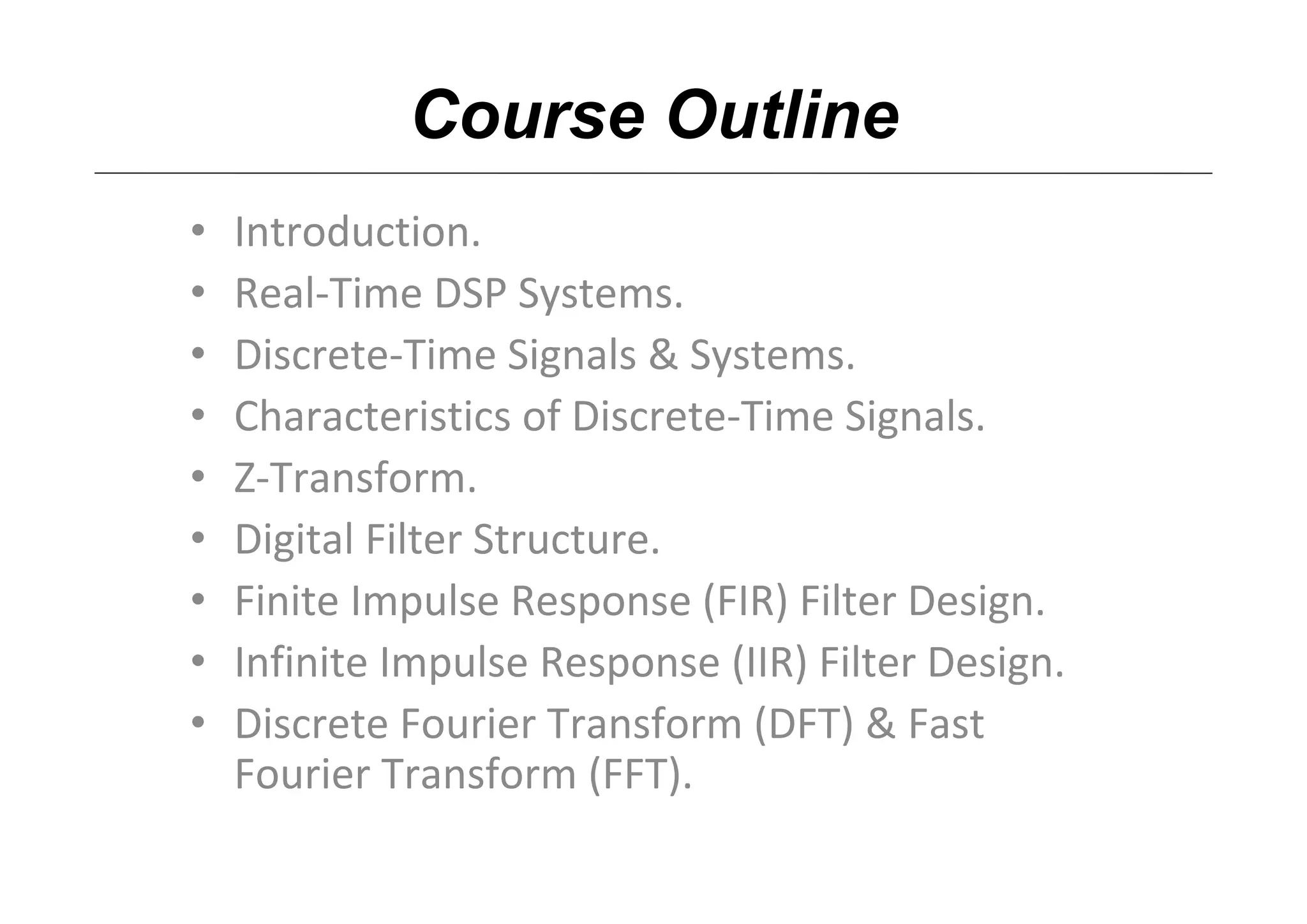 Dsp U Lec01 Real Time Dsp Systems | PDF