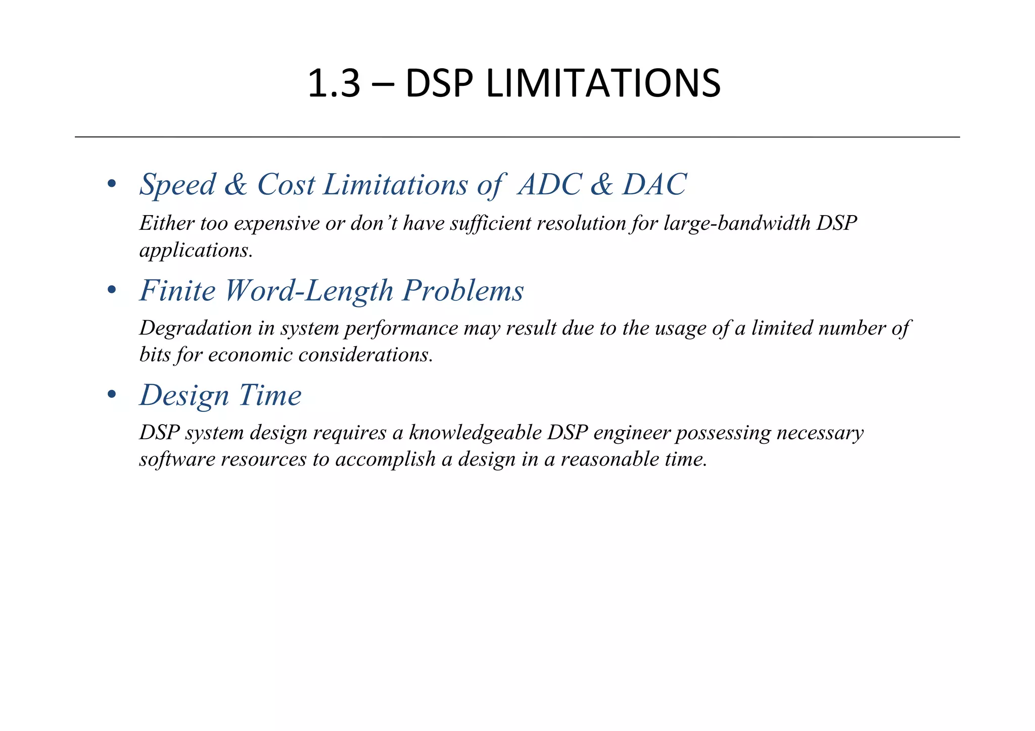 Dsp U Lec01 Real Time Dsp Systems | PDF