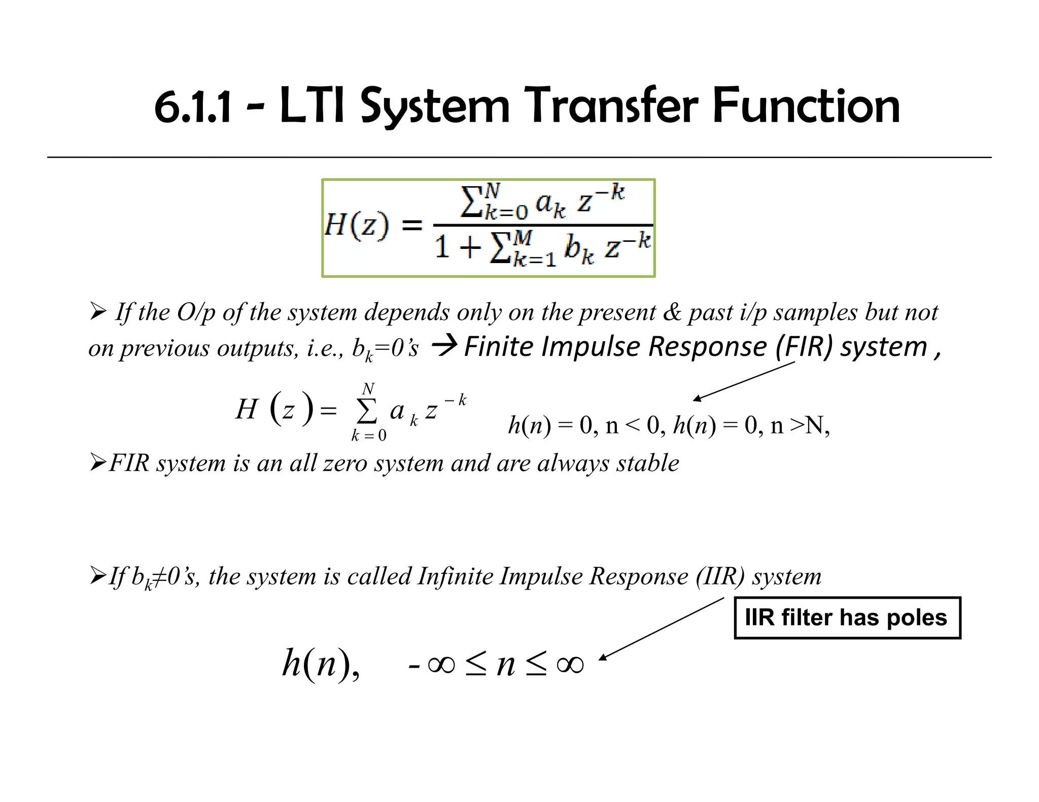 Dsp U Lec06 The Z Transform And Its Application | PDF