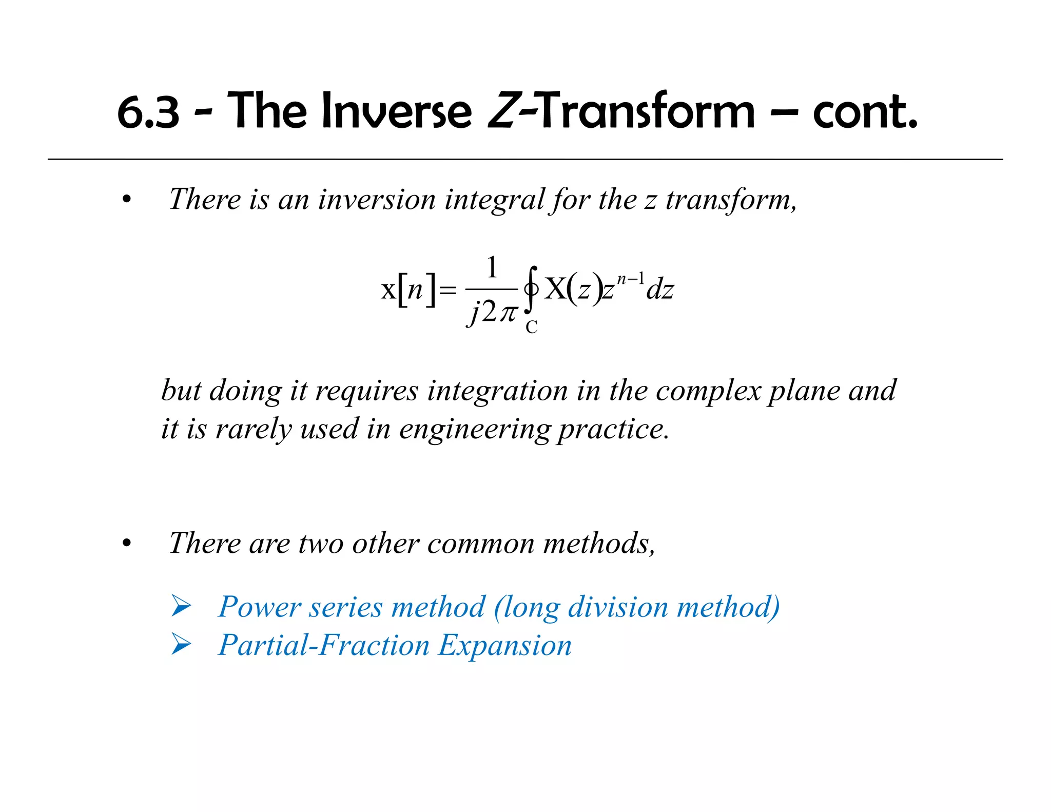 Dsp U Lec06 The Z Transform And Its Application | PDF