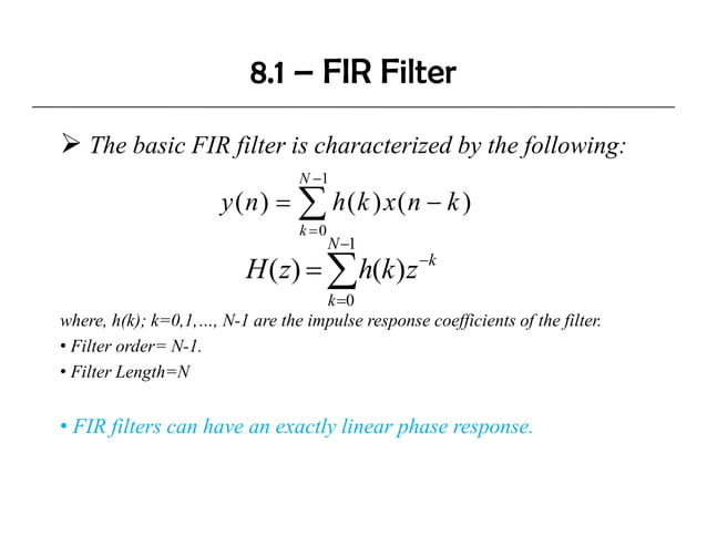 Dsp U Lec08 Fir Filter Design | PDF