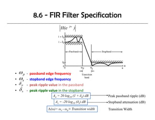 Dsp U Lec08 Fir Filter Design | PDF
