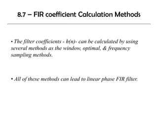 Dsp U Lec08 Fir Filter Design | PDF