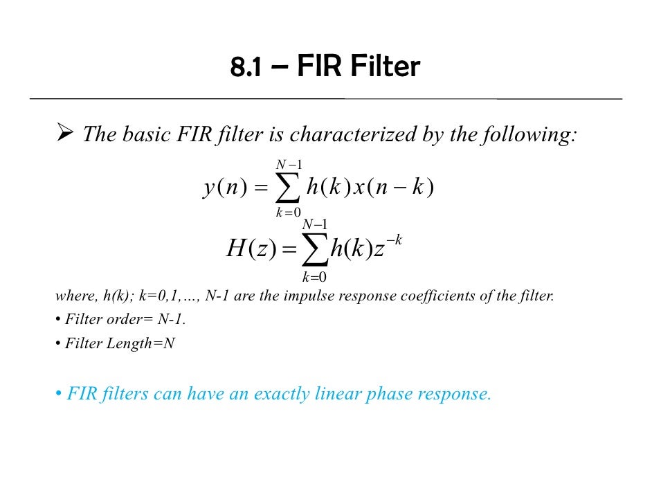 Dsp U Lec08 Fir Filter Design
