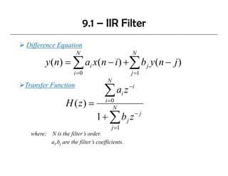 Dsp U Lec09 Iir Filter Design | PPT