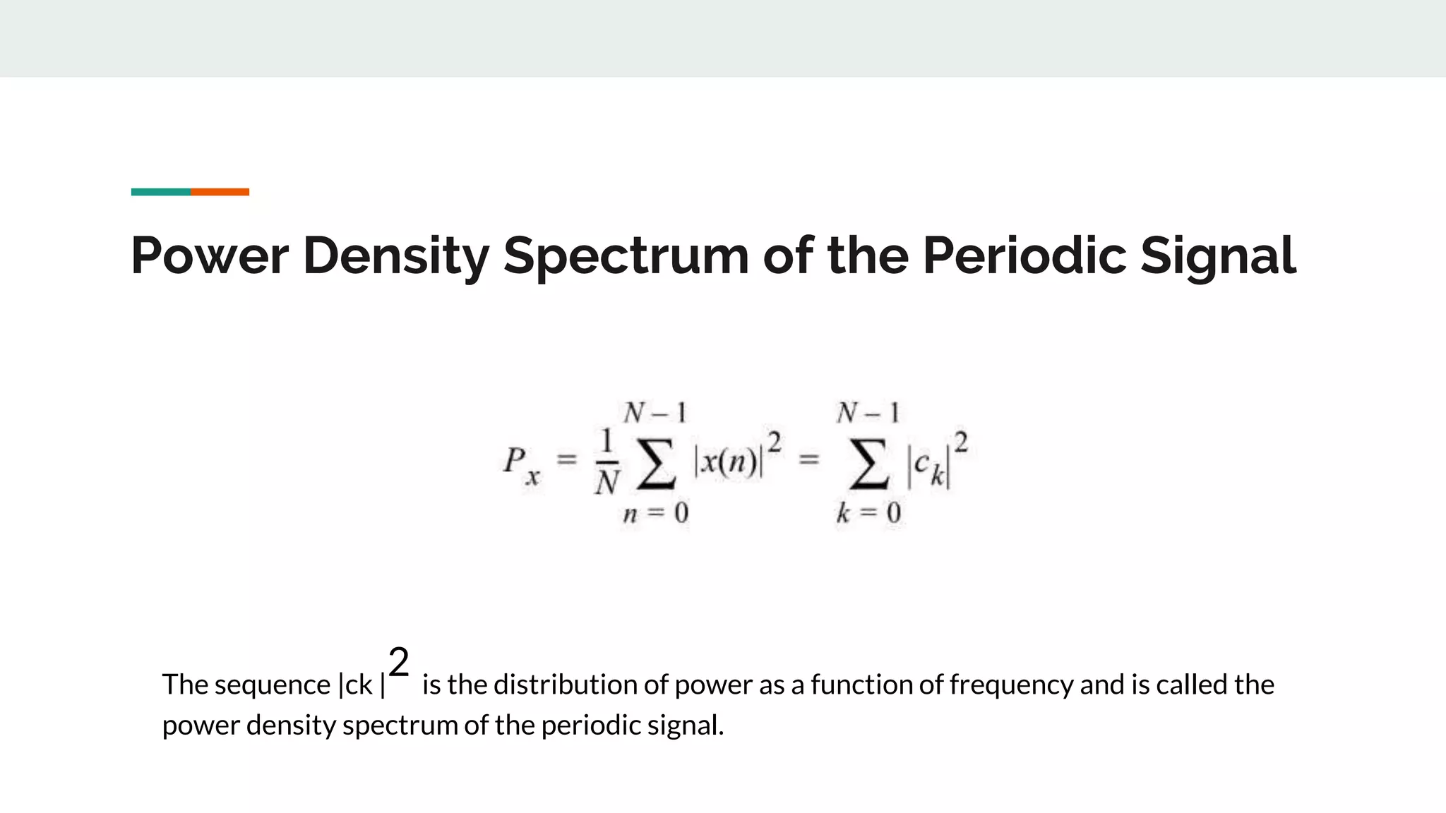 Power density Spectrum | PPTX