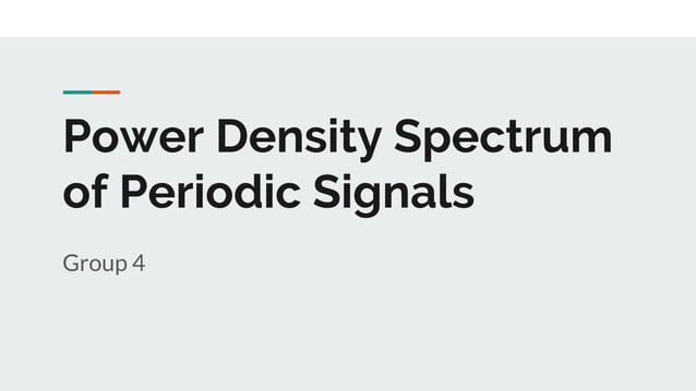 Power density Spectrum | PPTX | Science