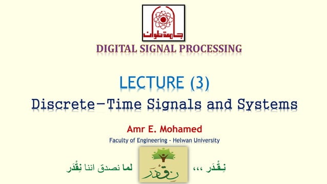 DSP_2018_FOEHU - Lec 03 - Discrete-Time Signals and Systems | PDF
