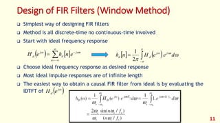DSP_2018_FOEHU - Lec 06 - FIR Filter Design | PDF