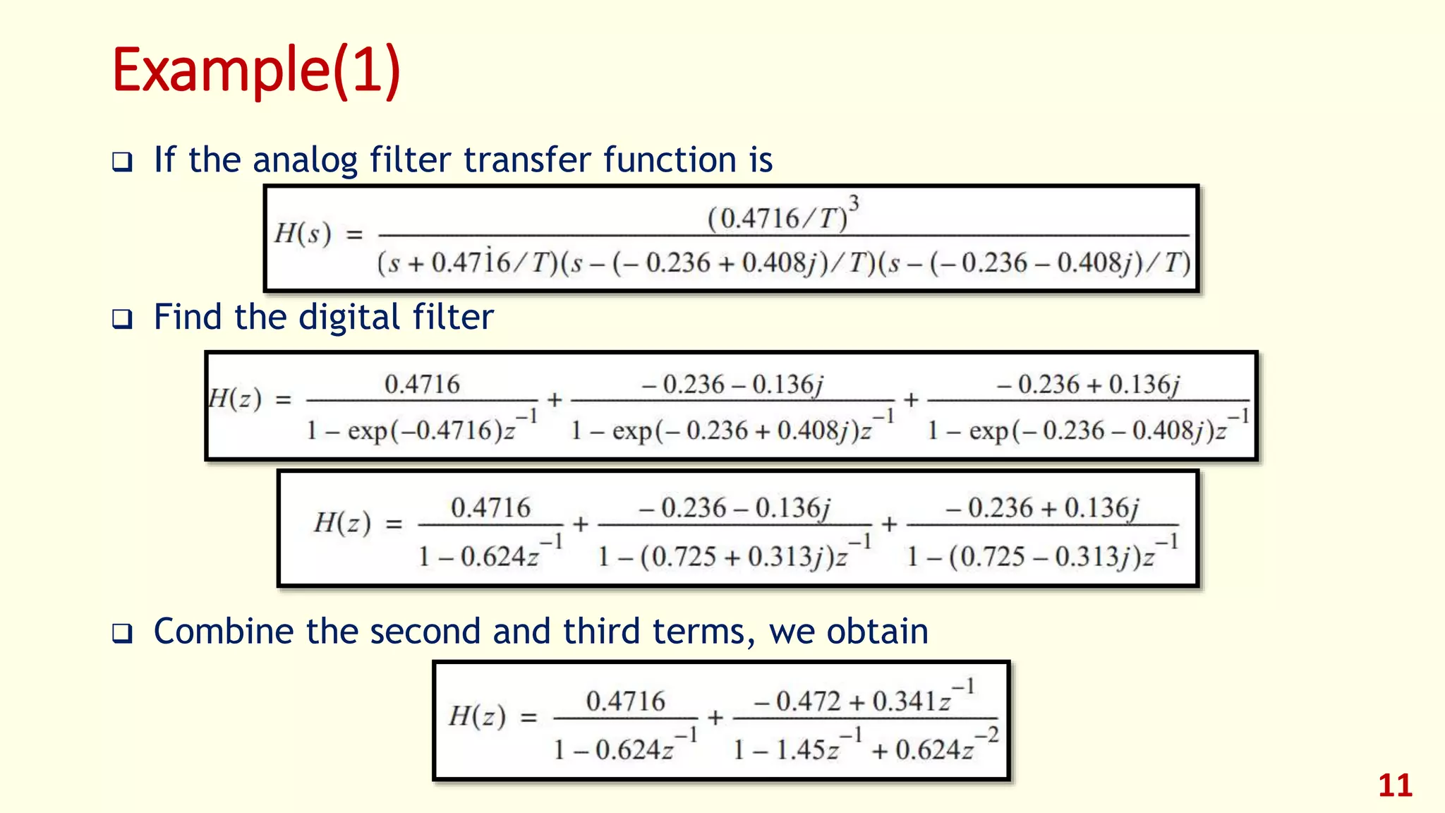 DSP_2018_FOEHU - Lec 07 - IIR Filter Design | PDF