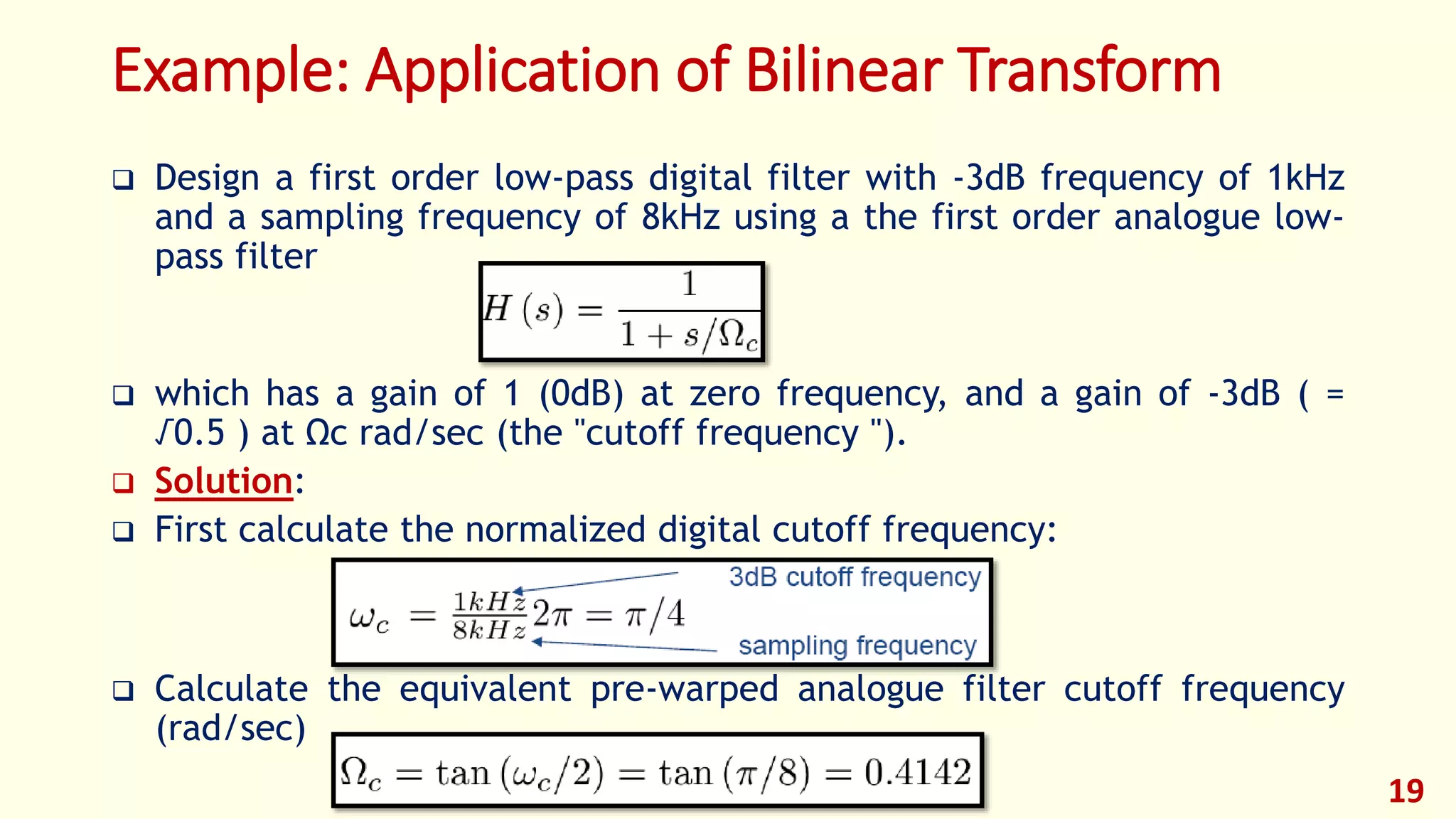 DSP_2018_FOEHU - Lec 07 - IIR Filter Design | PDF