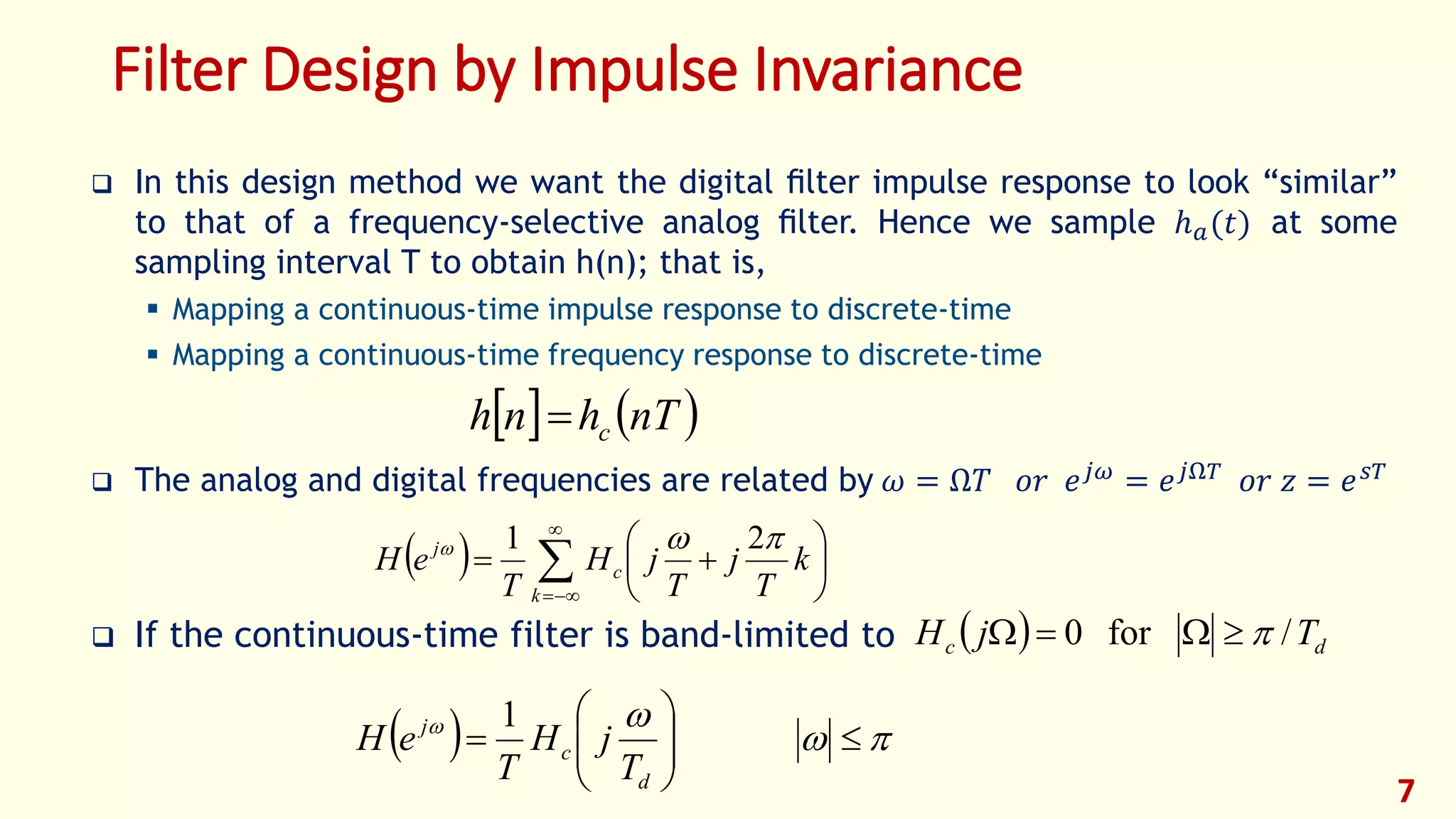 DSP_2018_FOEHU - Lec 07 - IIR Filter Design | PDF | Digital Audio | Computer Software and ...