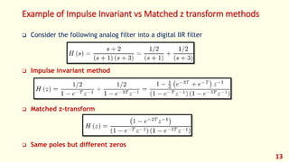 DSP_2018_FOEHU - Lec 07 - IIR Filter Design | PDF