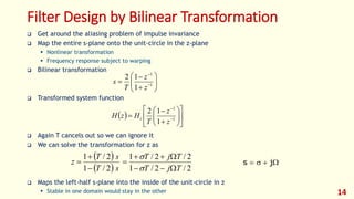 DSP_2018_FOEHU - Lec 07 - IIR Filter Design | PDF | Digital Audio | Computer Software and ...