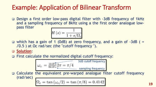 DSP_2018_FOEHU - Lec 07 - IIR Filter Design | PDF | Digital Audio | Computer Software and ...