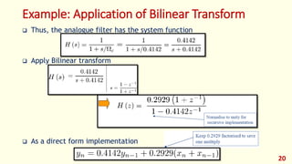 DSP_2018_FOEHU - Lec 07 - IIR Filter Design | PDF