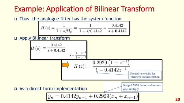 DSP_2018_FOEHU - Lec 07 - IIR Filter Design | PDF | Digital Audio | Computer Software and ...