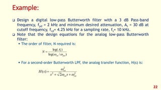 DSP_2018_FOEHU - Lec 07 - IIR Filter Design | PDF