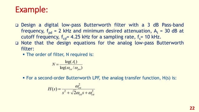 DSP_2018_FOEHU - Lec 07 - IIR Filter Design | PDF | Digital Audio | Computer Software and ...