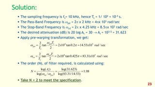 DSP_2018_FOEHU - Lec 07 - IIR Filter Design | PDF