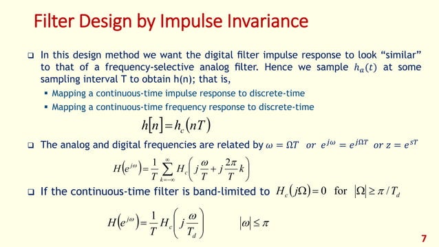 DSP_2018_FOEHU - Lec 07 - IIR Filter Design | PDF | Digital Audio | Computer Software and ...