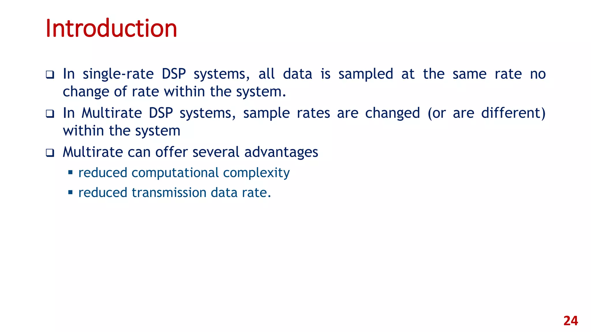 Dsp 2018 foehu - lec 10 - multi-rate digital signal processing | PDF