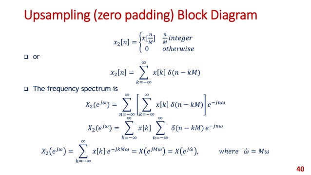 Dsp 2018 foehu - lec 10 - multi-rate digital signal processing | PDF