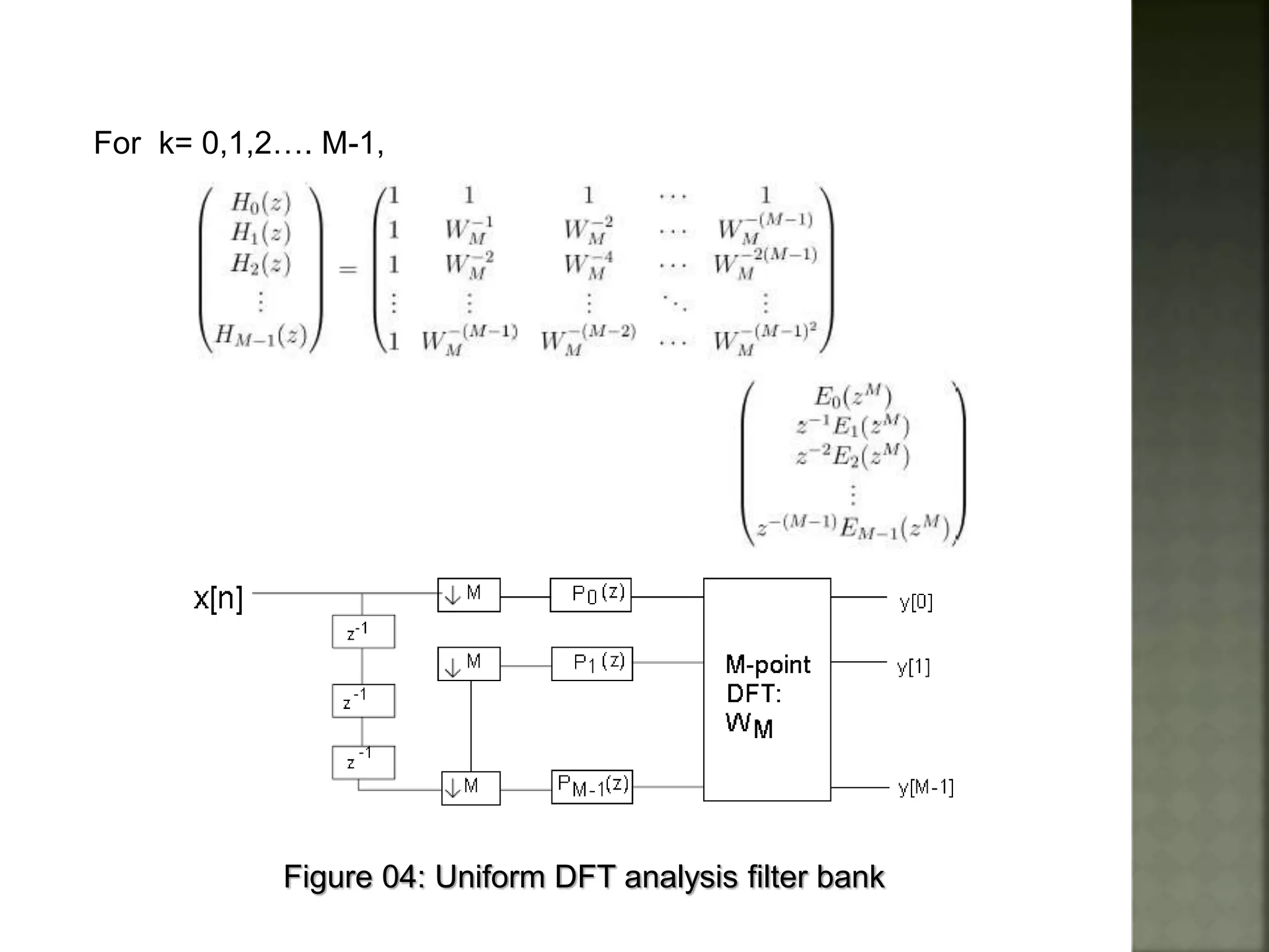 Designing a uniform filter bank using multirate concept | PPTX