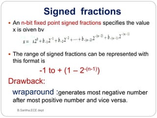 Number formats for signals and coefficients in DSP system | PPTX
