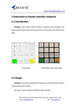 DSP A11 handle controller operating manual ricocnc | PDF