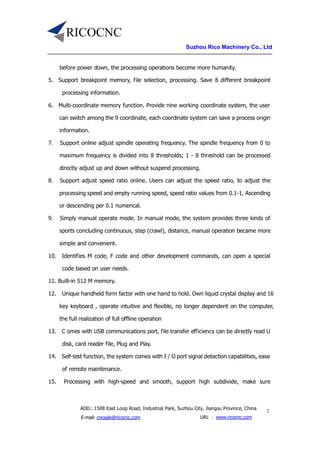 DSP A11 handle controller operating manual ricocnc | PDF