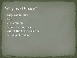 Dspace | PPTX