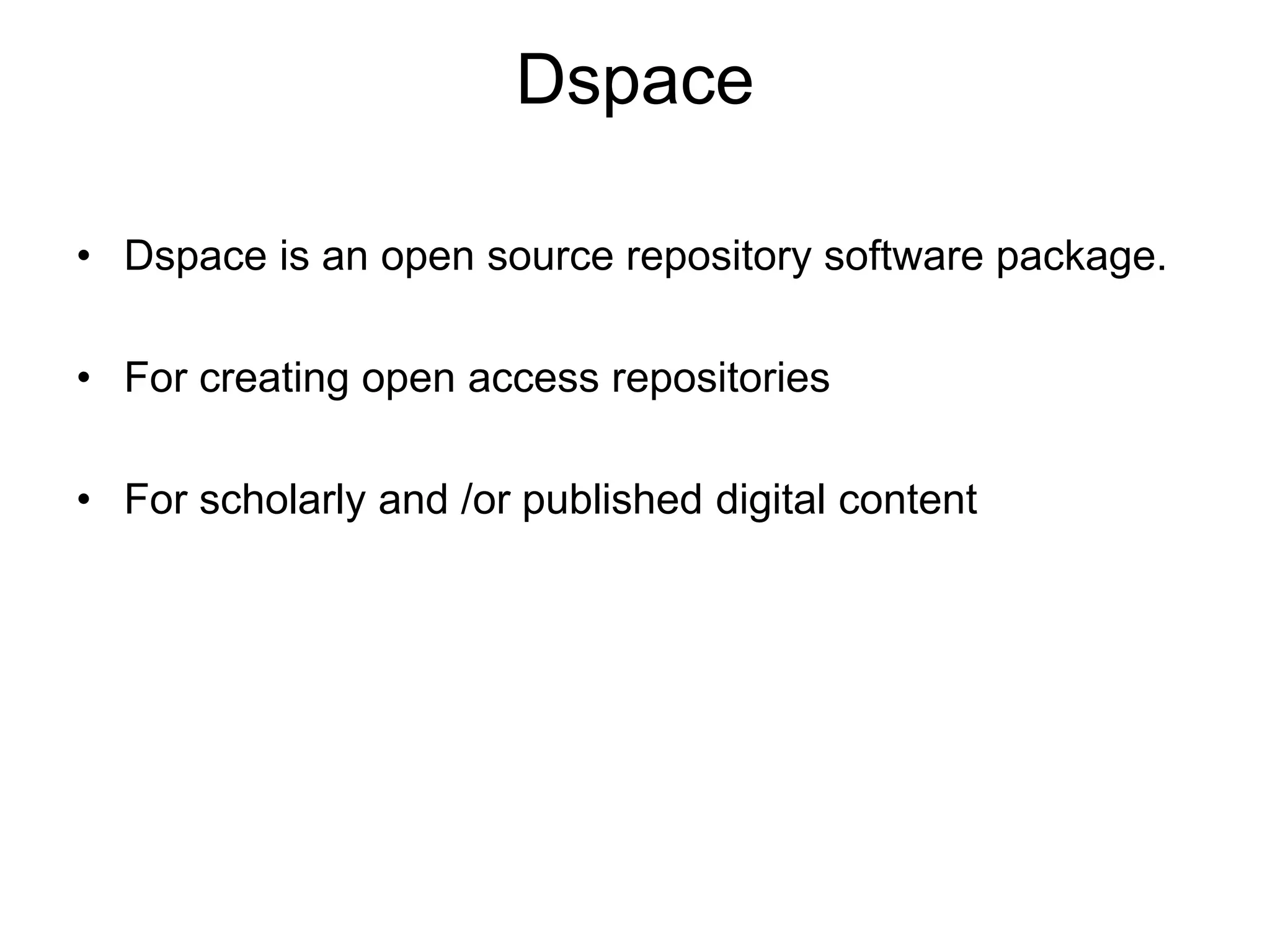 Dspace software | PPTX