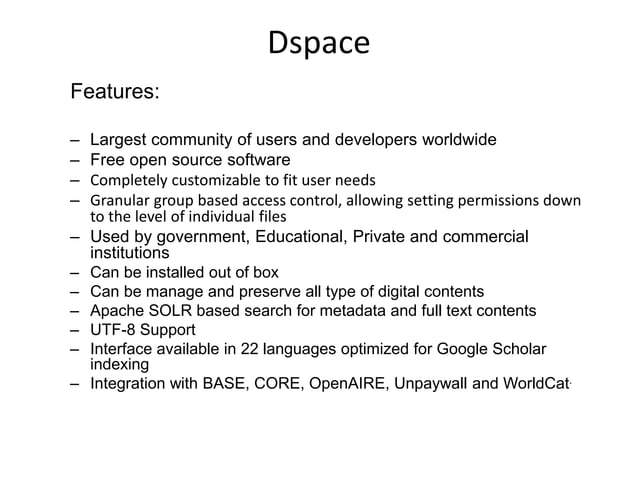 Dspace software | PPTX