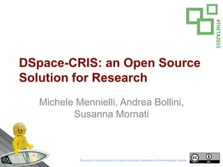 DSpace-CRIS: An Open Source Solution for Research - @THETA15 | PDF | Databases | Computer ...