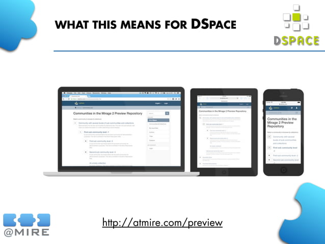 Mirage 2: A responsive user interface for DSpace | PPT