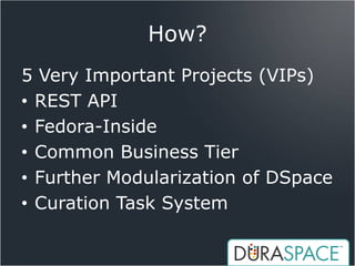 DSpace RoadMap 2011 | PPT